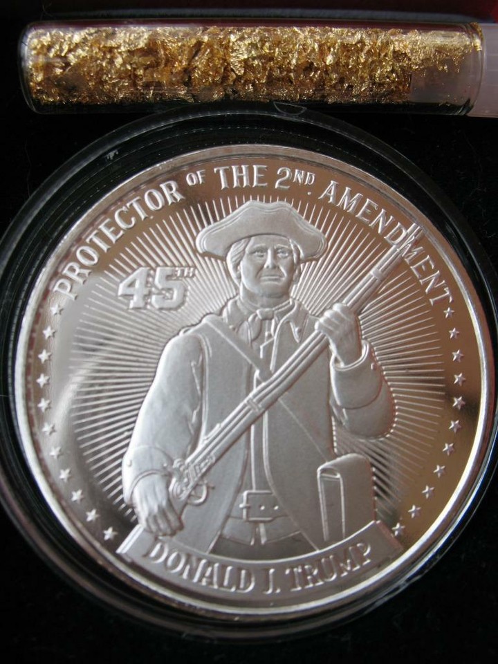 1-OZ.999 DONALD J TRUMP PROTECTOR OF 2ND AMENDMENT SILVER COIN LE # ON ...