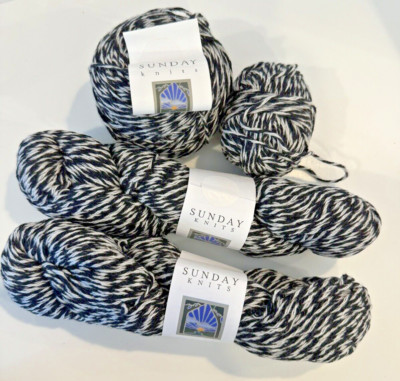 3+ Skeins Sunday Knits Yarn Brigadoon 100% Merino Donegal Tweed/CENTRO ...