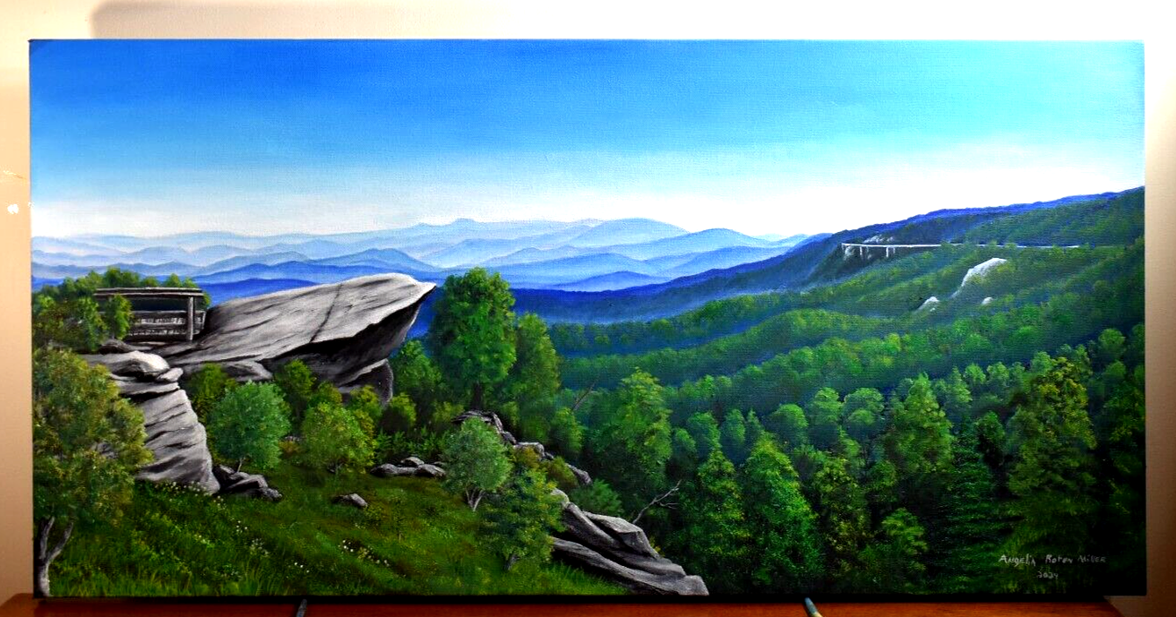 Rough Ridge Overlook-Viaduct Bridge Blue Ridge North Carolina Oil ...