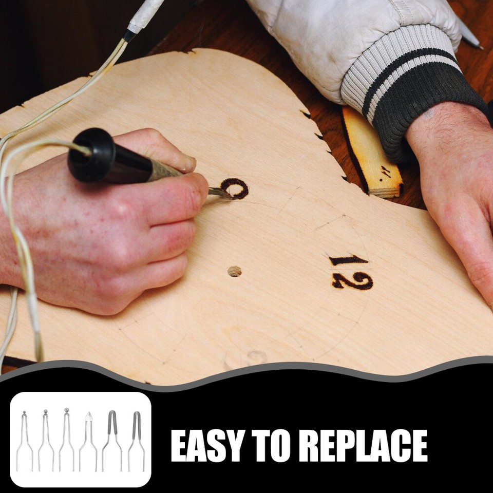 1 Set Pyrography Tip Assorted Wood Burning Machine Tip Heating Wire Tip ...
