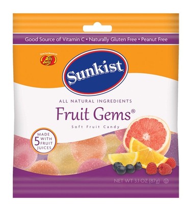 SUNKIST FRUIT GEMS - Jelly Belly Candy Jelly - (4) 3.1oz BAGS - FRESH ...