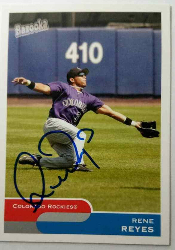 Rene Reyes Autograph Rare Colorado Rockies | eBay
