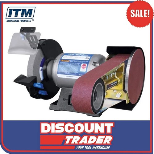 Multitool ITM 600W 8″ 200mm Industrial Bench Grinder with a Linisher ...