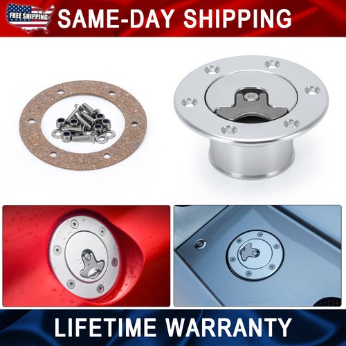 Billet Aluminum Aircraft Style Hotrod Ratrod Gas Fuel Filler Cap Flush ...