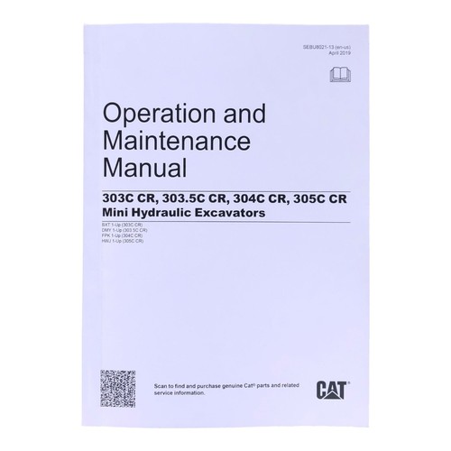 Caterpillar 303.5C 303C 304C 305C CR Excavator Operators Manual | eBay