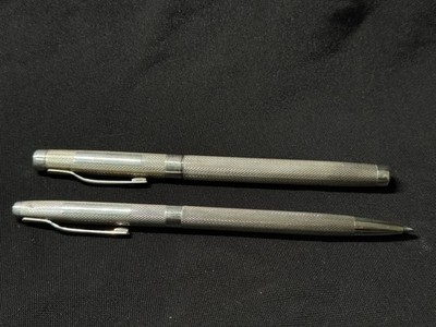 Vintage 925 Sterling Silver William Manton Fountain Ballpoint Pen Set ...