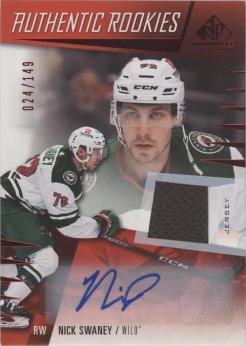2023-24 Upper Deck SP Game Used - Authentic Rookies Nick Swaney #215 ...