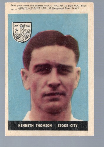 Kenneth Thomson 1958-59 A&BC Footballers #57 (With Planet) Series 2 | eBay