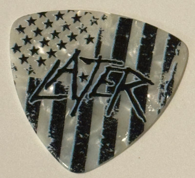 SLAYER Tom Araya Signature Guitar Pick Final Tour LATER Custom Stage ...