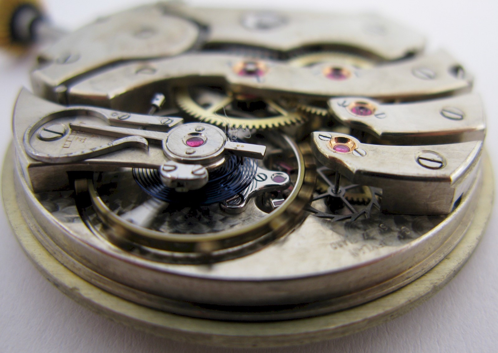 C.H. Meylan at Brassus, 21 jewels 7 adj. Large Pocket Watch movement ...
