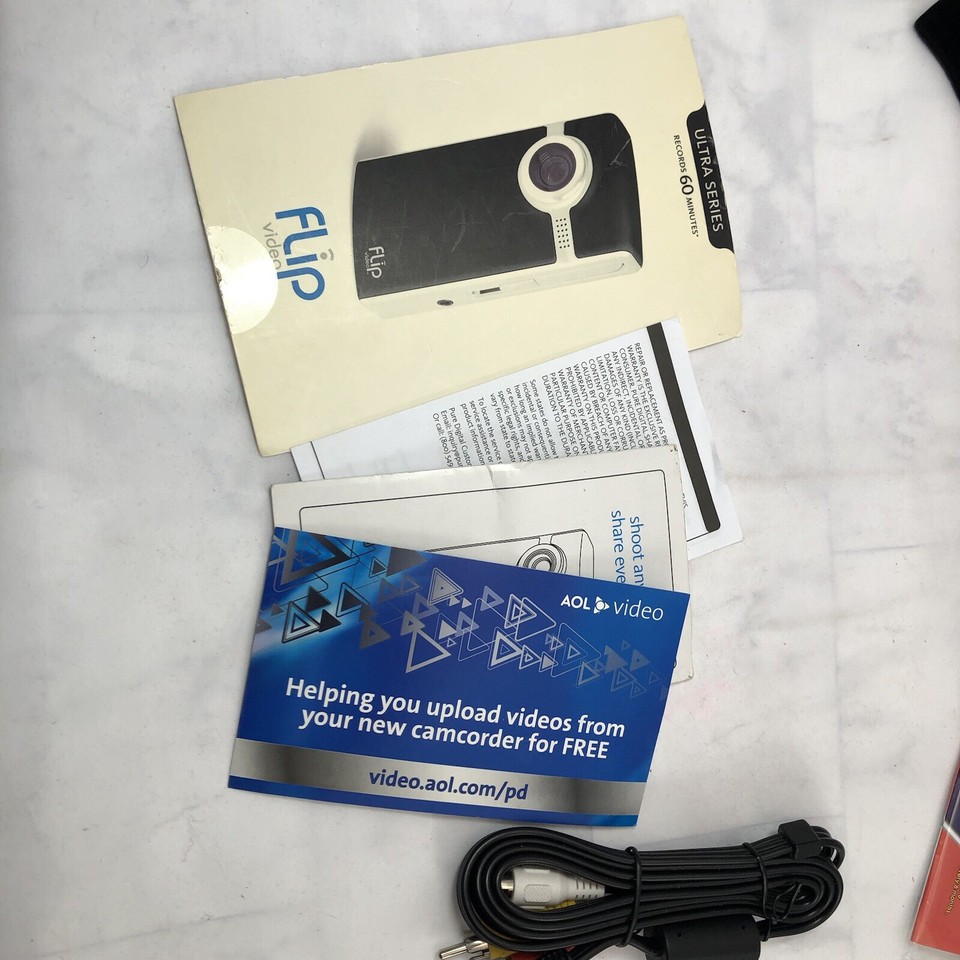 Flip Video Ultra Series Camcorder Records 60 Minutes Black And Silver ...