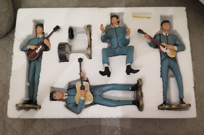 THE BEATLES 4 FIGURE SET PAINTED IN STYROFOAM FITTED PLASTIC? RESIN ...