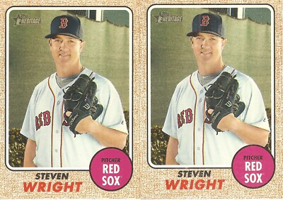 2 CARD 2017 TOPPS HERITAGE STEVEN WRIGHT BASEBALL CARD LOT #125 | eBay