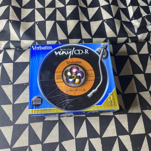 Verbatim Digital Vinyl CD-R 5 Pack 80 min 700MB, New, Sealed Cracked ...