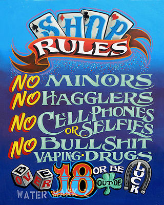 Tattoo Shop Rules Print. Deposit Artist studio parlor gift for Tattoo ...