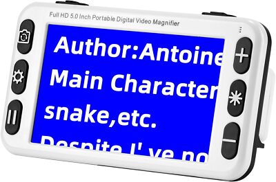 5 Inch Screen Digital Video Magnifier Low Vision Reading Aids 2-48X ...