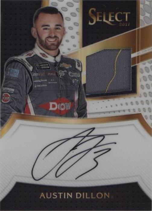 2017 Panini Select - Signature Swatches Austin Dillon #SS-AD White ...