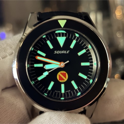 Squale Gnomon 1521 Diver Down Automatic Diver Watch 500m Black Dial ...
