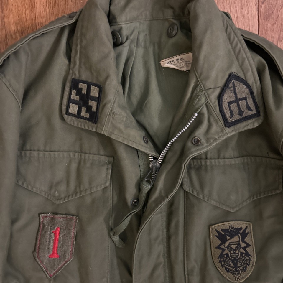 Vintage M-65 US Air Force Field Jacket Military Olive Green Size S Long ...