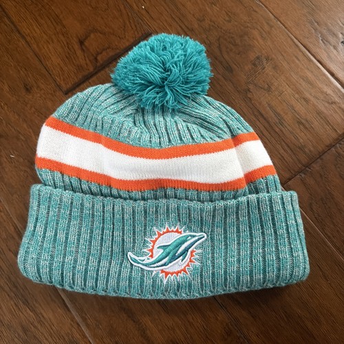 MIAMI DOLPHINS KNITTED TRI COLOR NEW ERA BEANIE BRAND NEW SIZE: LARGE ...