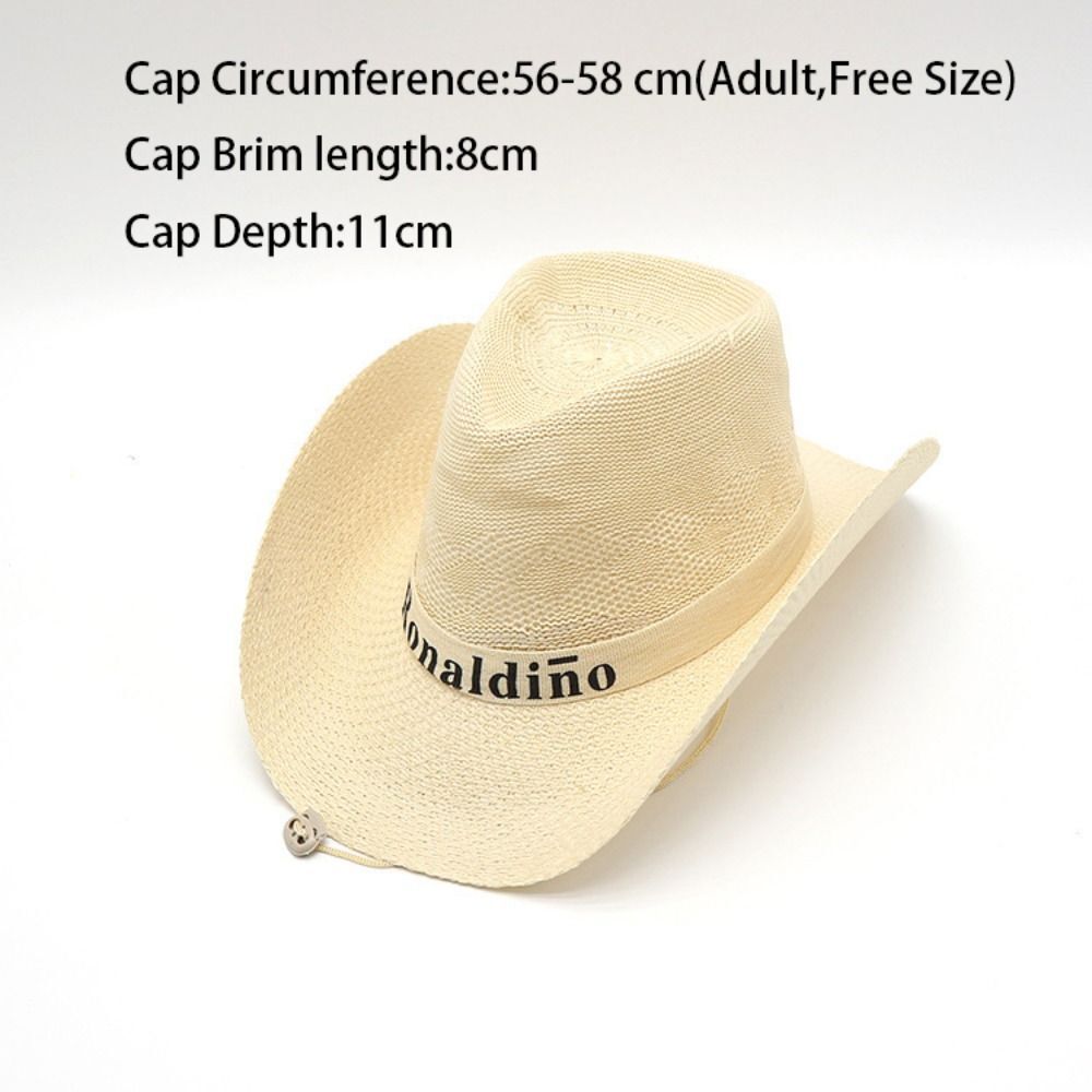 Breathable Sun Hat UV Protection Western Cowboy Hat Summer Beach Cap ...