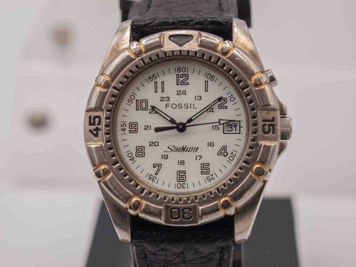 Rare - Fossil Starmaster LU-2553 Classic Men's Lighted Dial Field Wrist ...