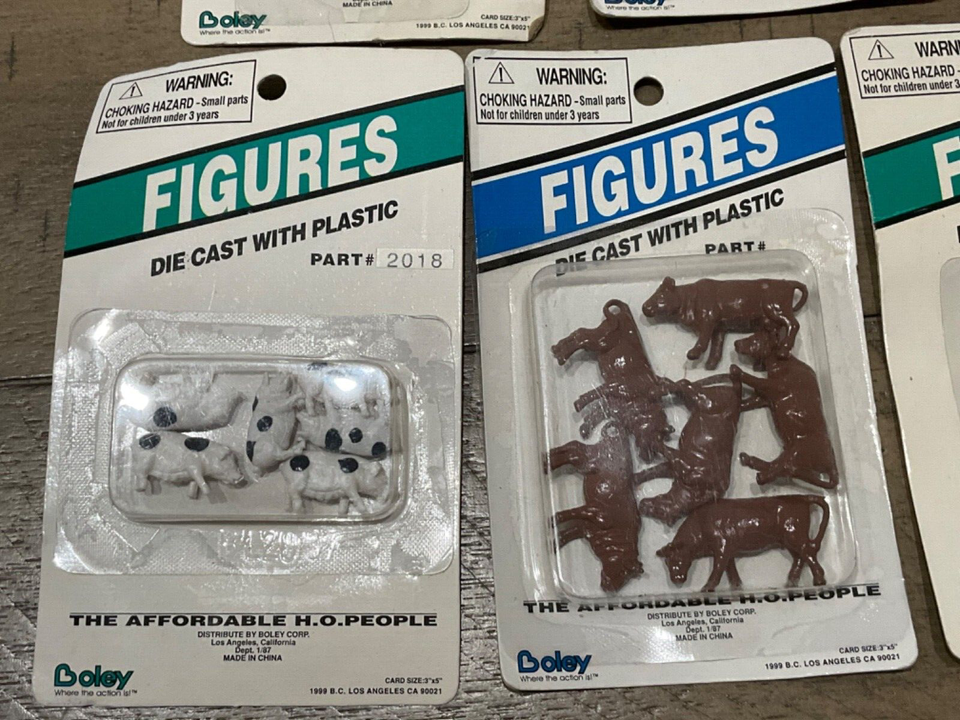 BOLEY HO SCALE FARM ANIMALS PEOPLE PIGS, COWS, HORSES X 7 SEALED NOS | eBay