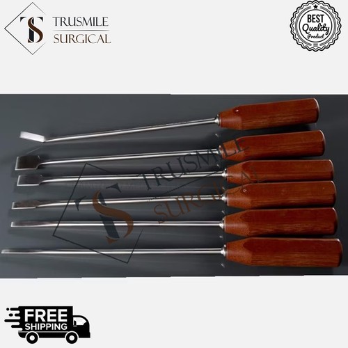 New Set of 6 Pcs Chisel Osteotome Orthopedic A+(Wood Handle)surgical ...