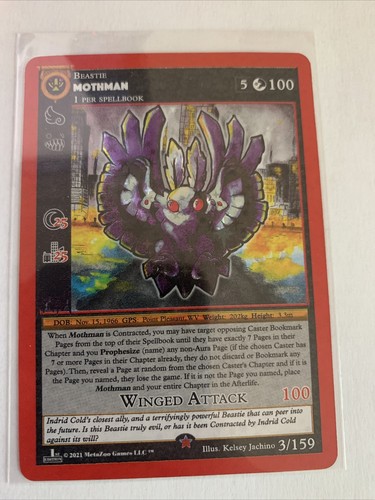 1st edition MOTHMAN Reverse Holo Metazoo 1st edition 3/159 - Cryptid ...