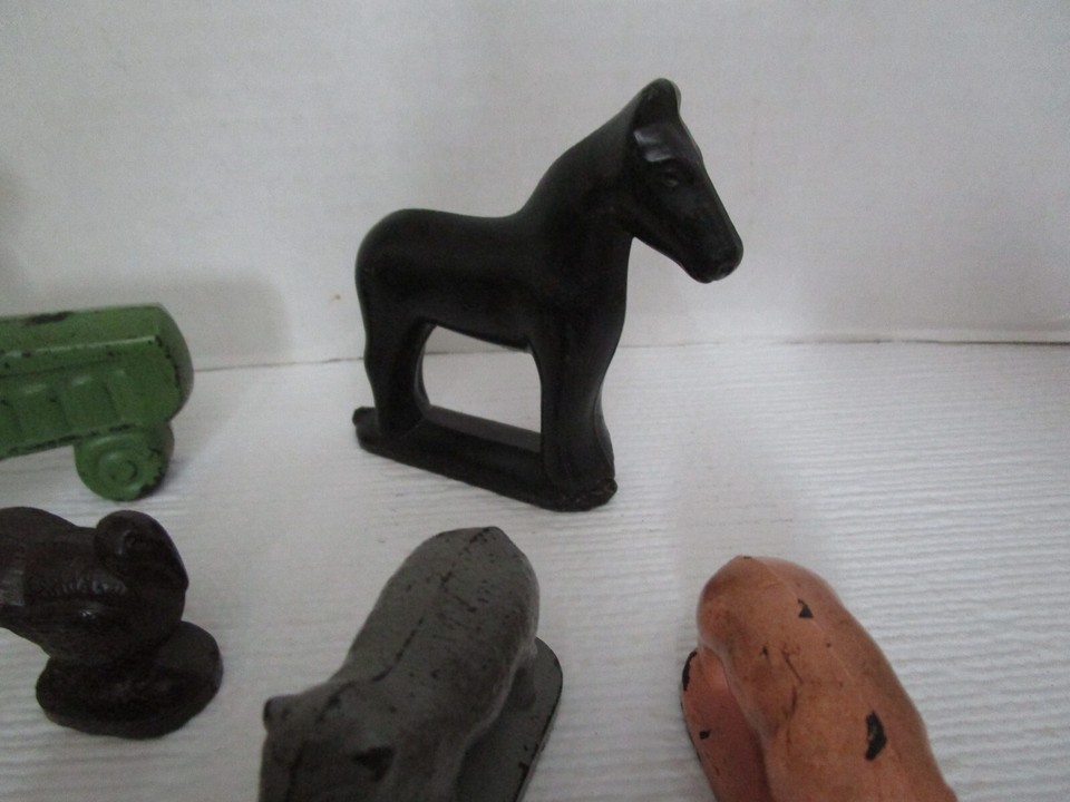 Bakelite Farm Animals & Farmer on Tractor Vintage Judy Toys Set Lot of ...