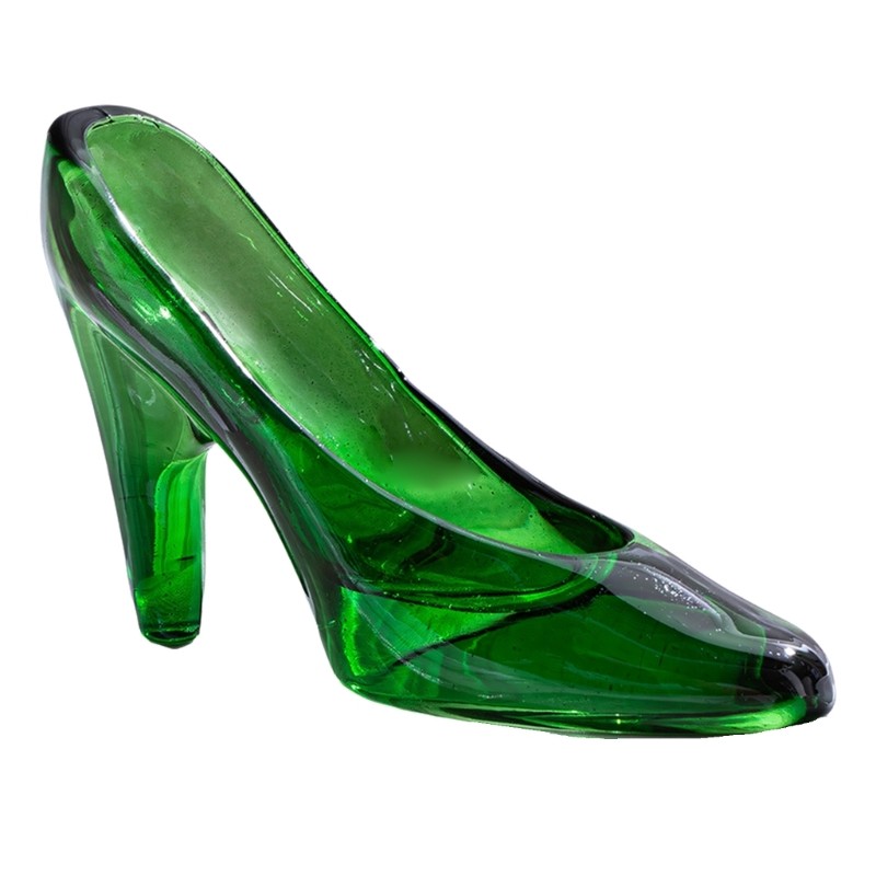 Exquisited Transparent Glass High Heel Statue Modern Home Accent ...
