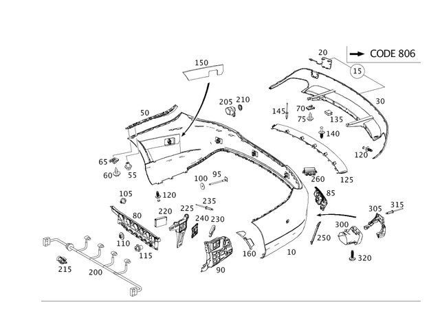 Genuine Mercedes-Benz Electrical Wiring Harness 117-540-21-08 | eBay