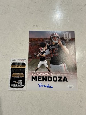 Fernando Mendoza Autographed Signed Photo 8x10 Indiana Hoosiers ...
