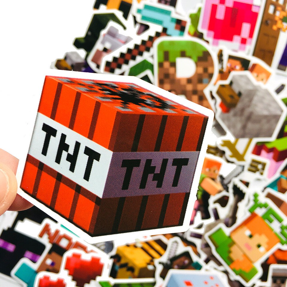 50 Pcs/pack Minecraft Game Anime Cartoon Car Laptop Stickers Waterproof ...