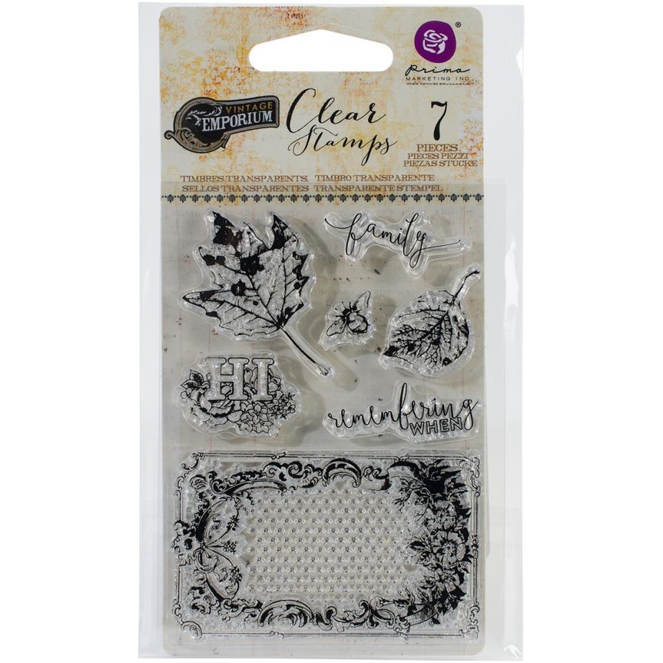 Vintage Emporium Collection Clear Unmounted Rubber Stamp Set Prima ...