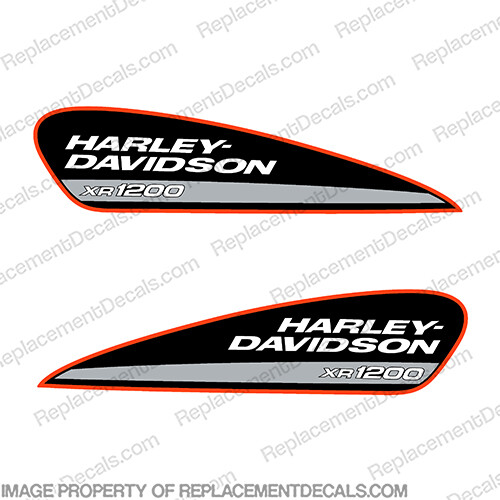 Fits Harley-Davidson XR1200 Fuel Tank Motorcycle Decals Teardrop - 3.5 ...