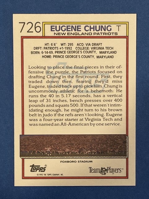1992 Topps - #726 Eugene Chung (RC) for sale online | eBay