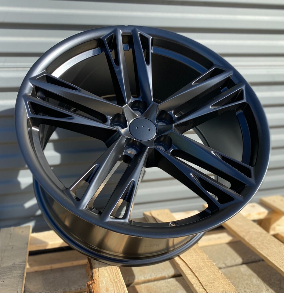 20x10 20x11 5x120 SATIN BLACK Staggered Wheels Fits chevy camaro RS SS ...