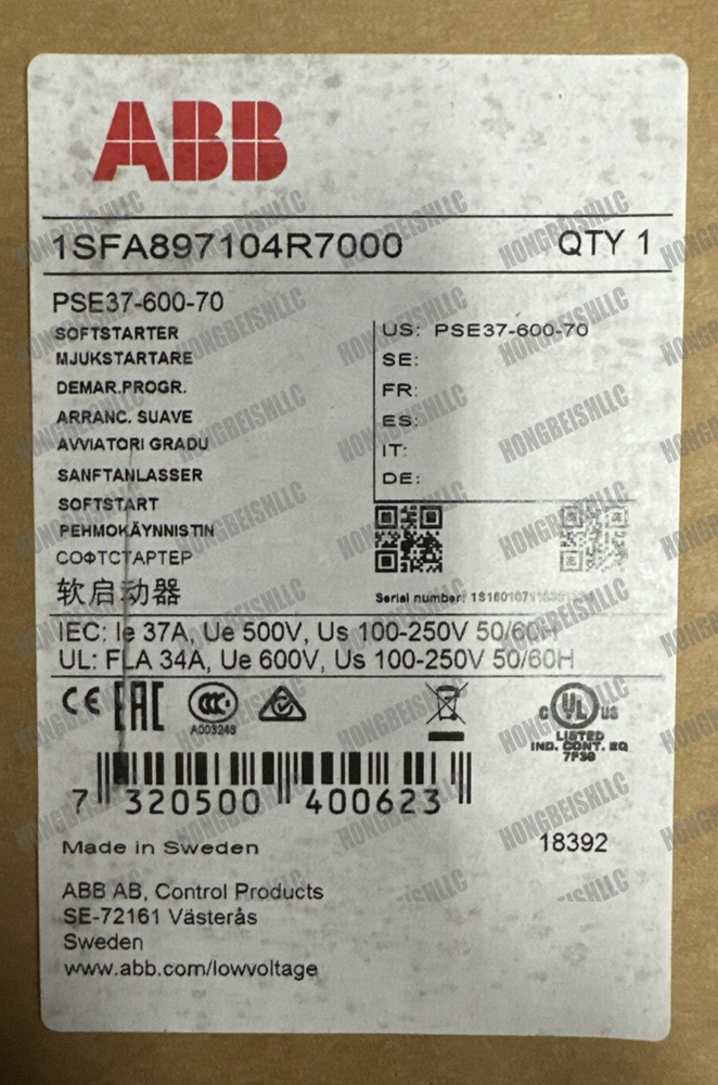 1SFA897104R7000 ABB PSE37-600-70 37A 100-250VAC Spot Goods Expedited ...