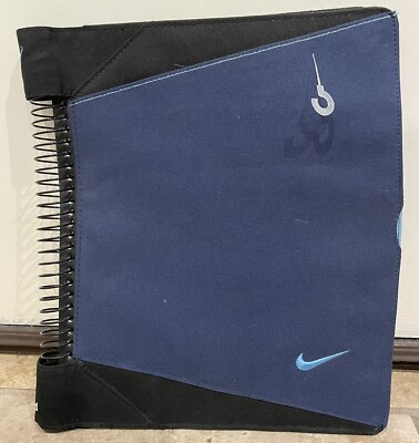 NEW Y2K Nike Swoosh x Mead VTG Notebook Binder Blue College Ruled | eBay
