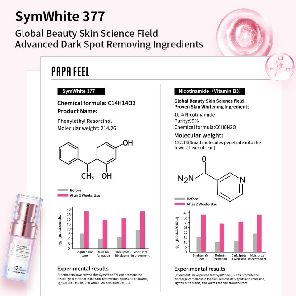 2x20ml SKINTIFIC SymWhite 377 Dark Spot Serum With Niacinamide ...