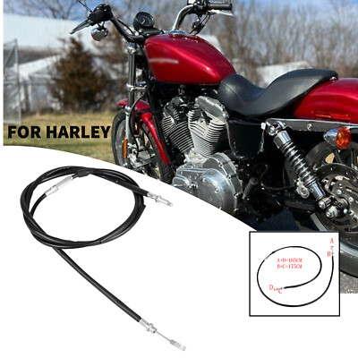 73"185cm CNC Brake Clutch Control Cable Wire For Harley Sportster 1200 ...