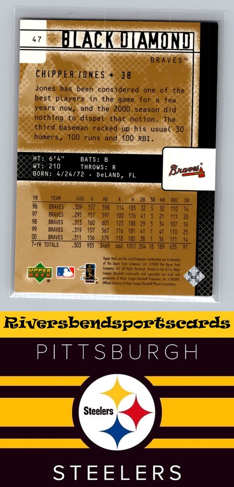 2000 Upper Deck Black Diamond Rookie Edition #47 Chipper Jones | eBay