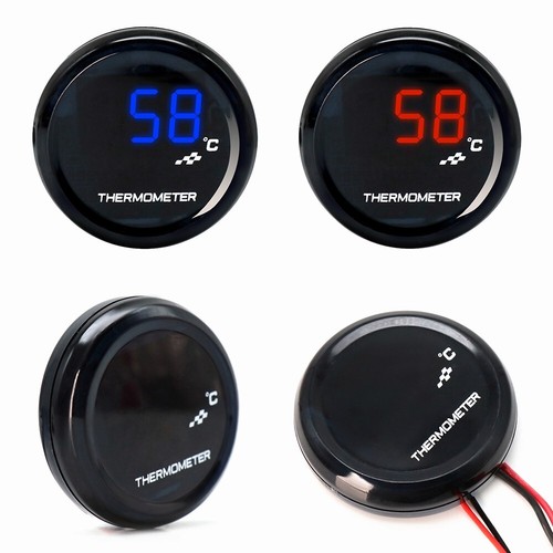 22mm Red/Blue Water Temp Gauge Digital LED Temperature Motorcycle Auto ...