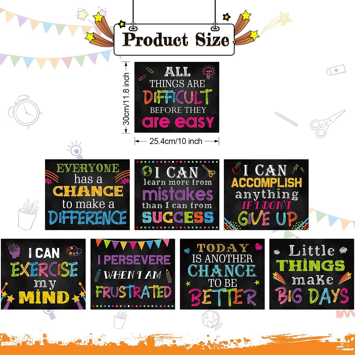 Teacher Decor AND QUOTES GROWTH MINDSET BULLETIN BOARD Motivational Posters