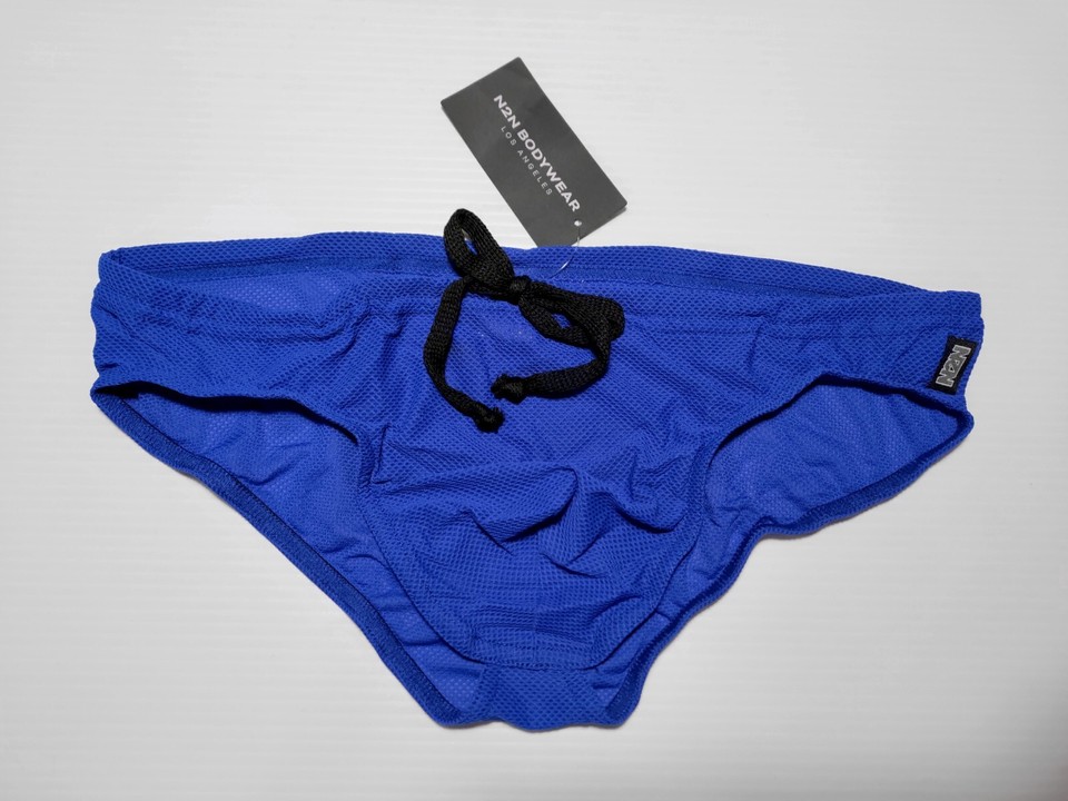 N2N BODYWEAR CATALINA X MESH SWIM BIKINI BIREFS. ROYAL BLUE. MEDIUM ...
