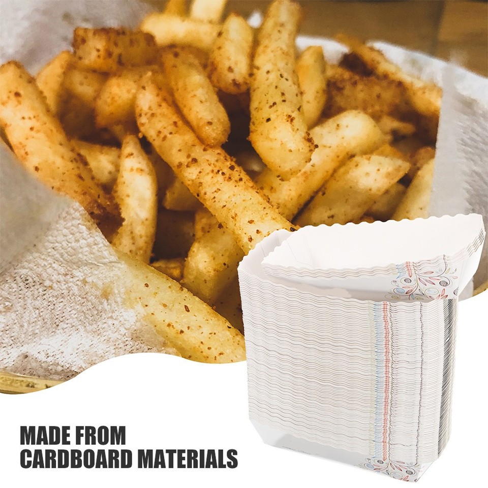 100 Pcs Serving Platter Tray Cardboard Trays Boat Plate Paper Bread ...