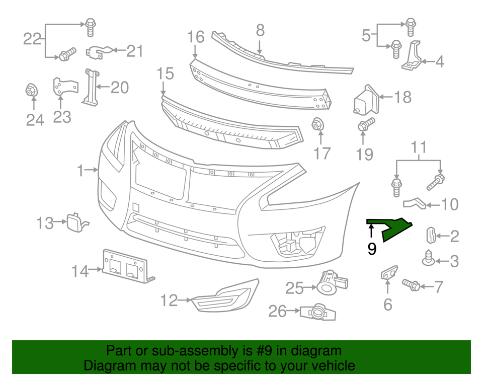 Genuine Nissan 2013-2015 Nissan Altima - Side Retainer 62058-3TA0A | eBay