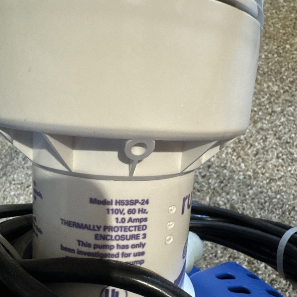 Rule Pool Cover Drain Pump M-2497 25' Power Cord Tested Works | eBay