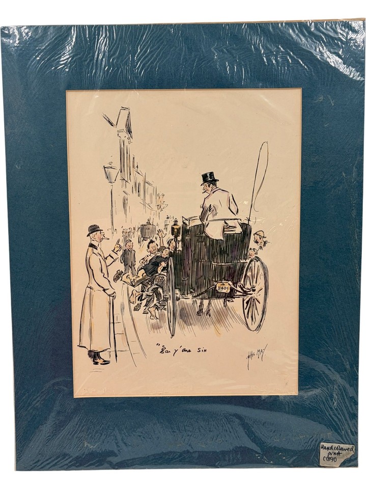 Hand Coloured Art Prints Set Limited Edition Vintage Pieces (2) T2780 ...